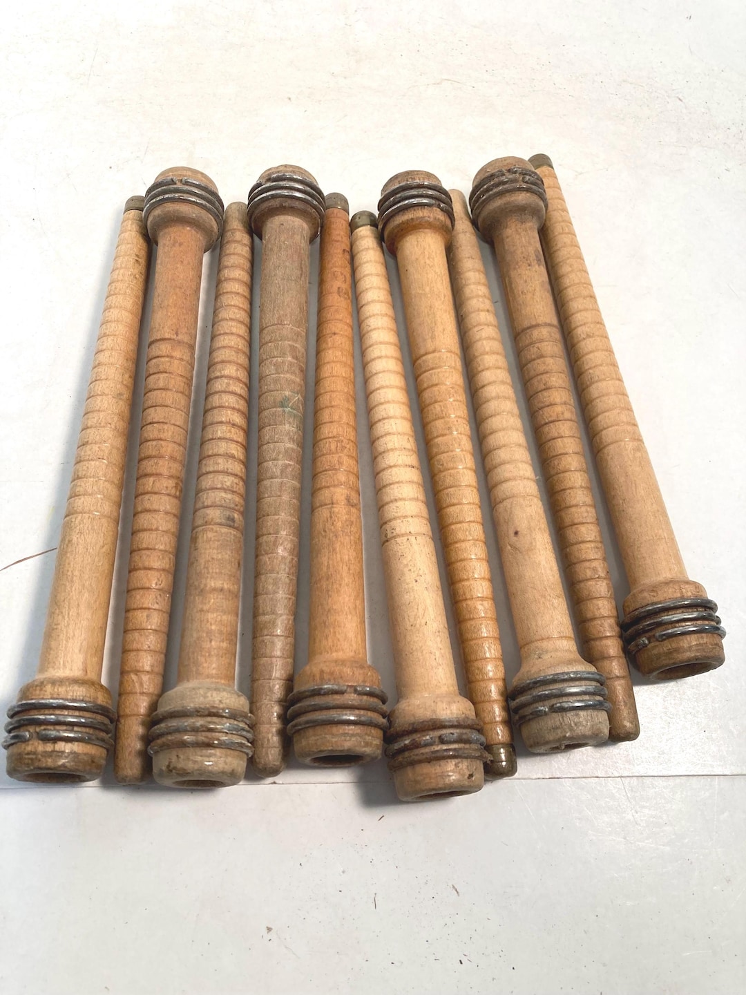 Wood Bobbins Wooden Quills Vintage Spindles Antique Factory Reclaimed ...