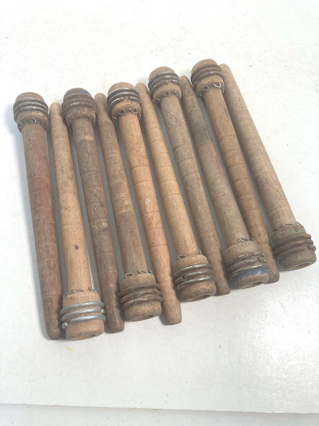 Wood Bobbins Wooden Quills Vintage Spindles Antique Factory Reclaimed ...