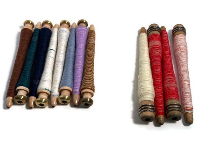 Vintage Threaded Bobbins: Reclaimed Textile Spools, Lot of 12 - Etsy