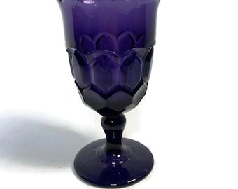 Purple Glass Compote Candy Dish Pedestal Bowl Centerpiece Purple ...