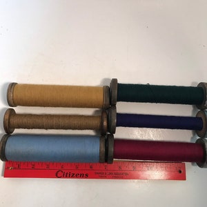 Wrapped Quills Bobbins Spools Wood Wood Threaded Textile Factory ...