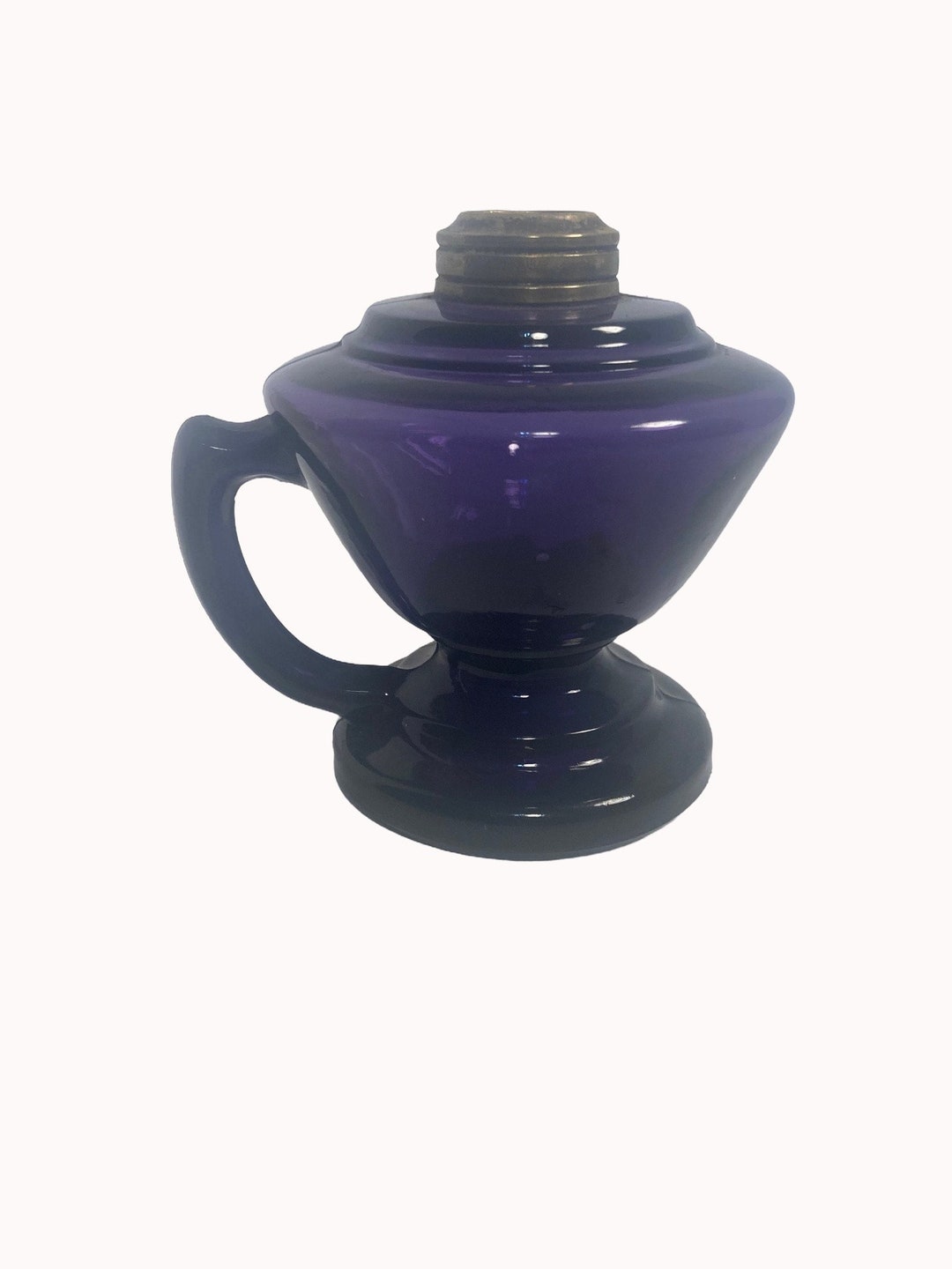 Antique Amethyst Glass Finger Oil Lamp: Irradiated Purple Glass - Etsy