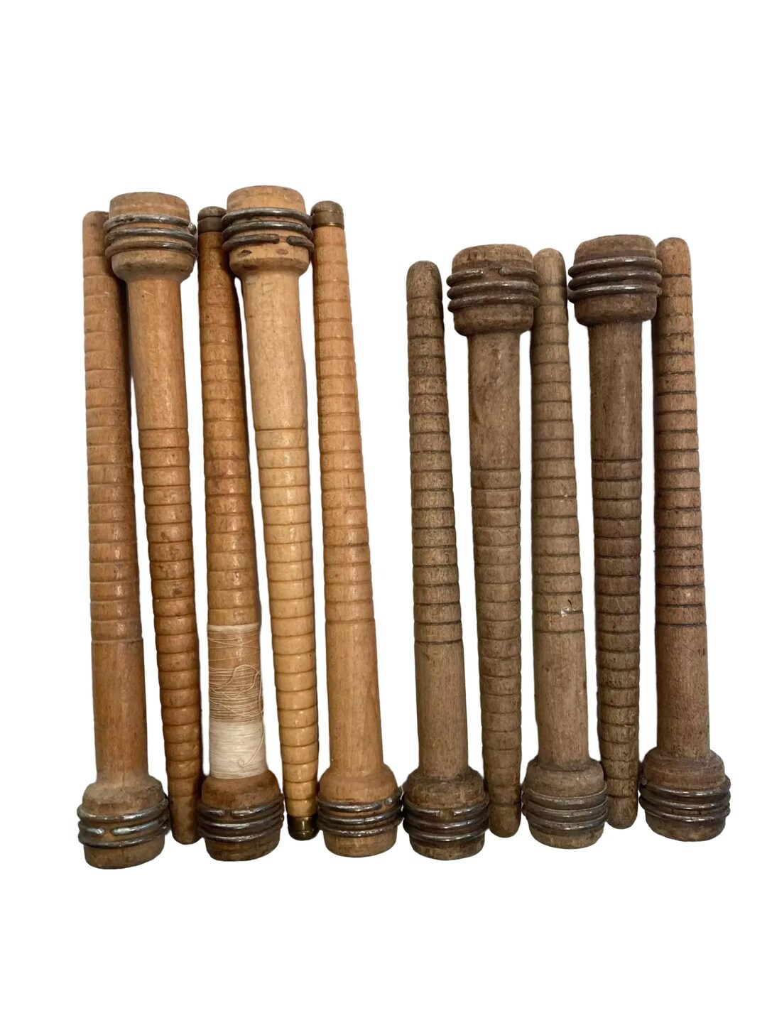 Vintage Wood Bobbins, 8