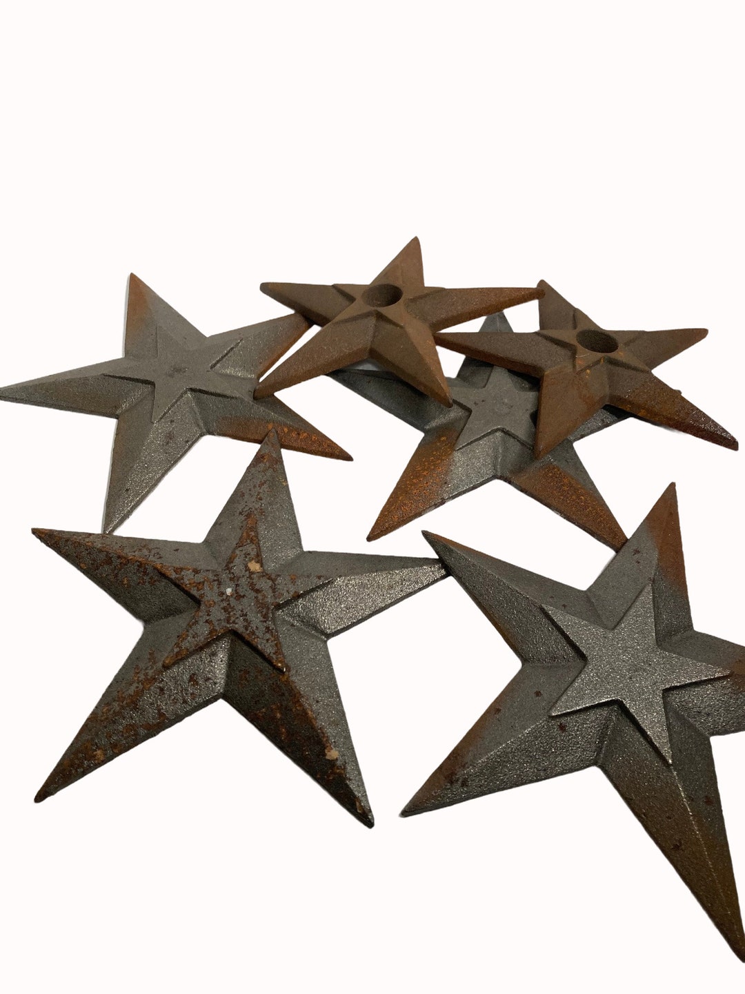 Double Star, Wall or Garden Ornament, Cast Iron, Vintage Rustic Home ...