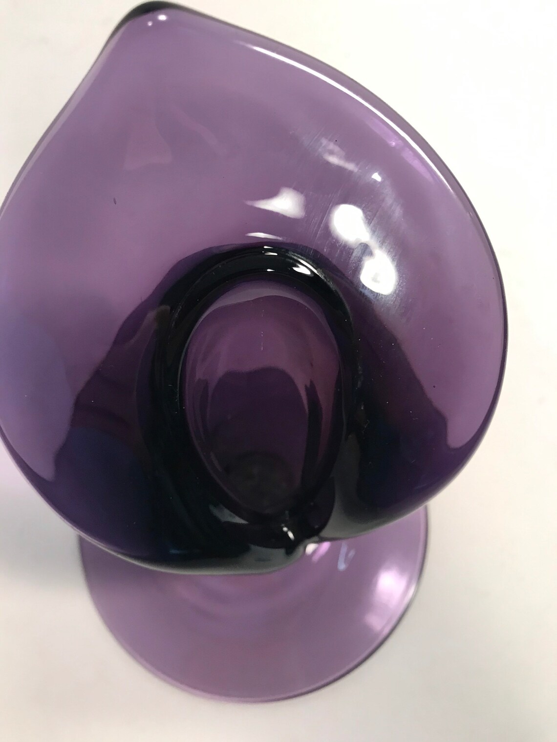 Vase Flower Lilly Bud Purple Amethyst Irradiated - Etsy