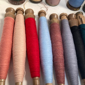 Wrapped Wood Quills Wooden Bobbins Spools Wood Threaded Textile Factory ...