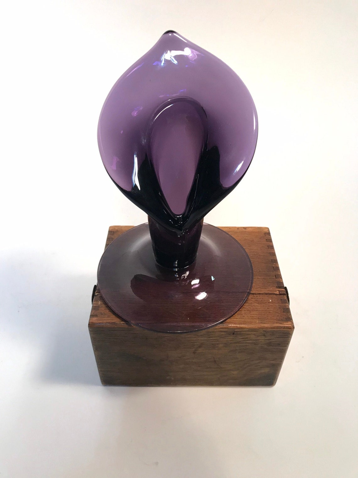 Vase Flower Lilly Bud Purple Amethyst Irradiated - Etsy