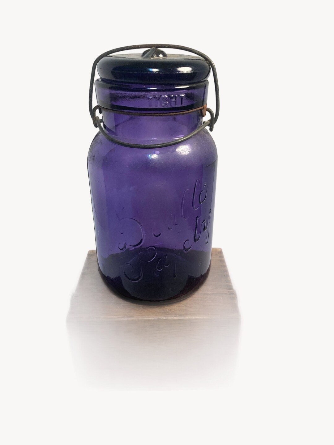 Double Safety, Quart Fruit Jar, Irradiated, Amethyst, Purple, Vintage ...