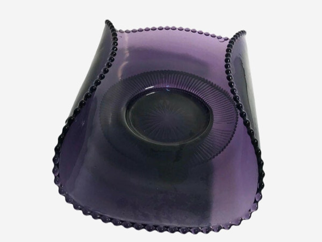 Purple Glass Curved Serving Plate Relish Amethyst Purple - - Etsy