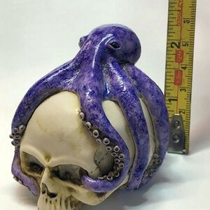 Artist Neil Eyre Eyredesigns Sealife Ocean Octopus Purple on Skull ...