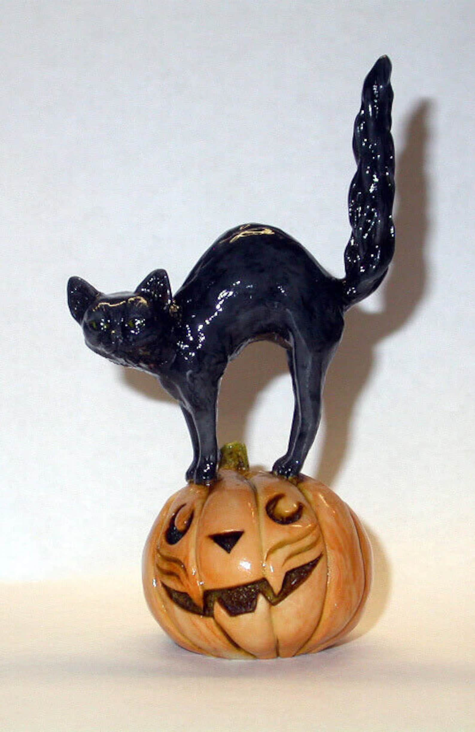 Neil Eyre Artist Eyre Designs Halloween Scared Cat Kitty Black - Etsy