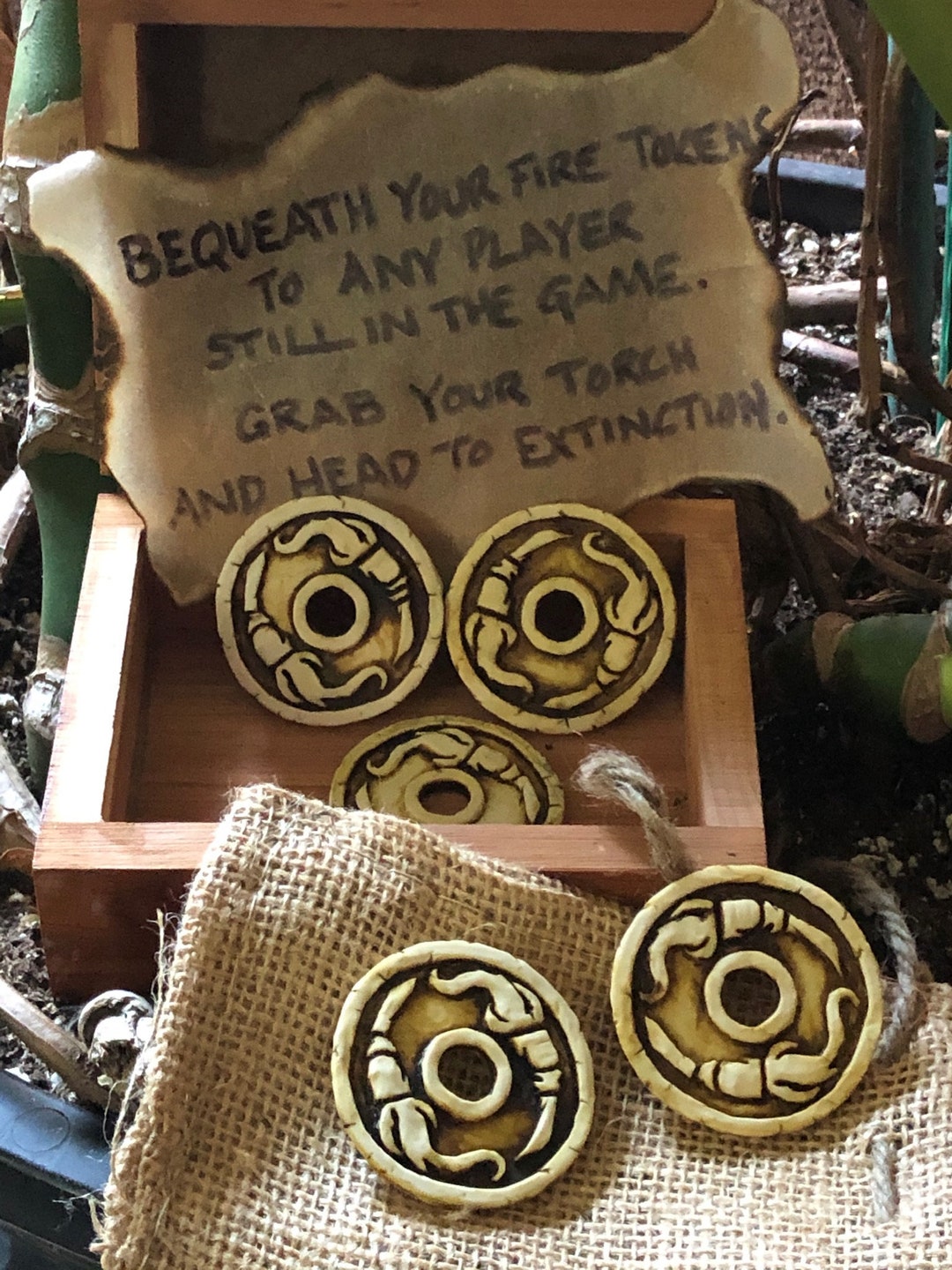 Survivor Fire Token Replica 3 Set Torch Coins Handmade Fan Made USA ...