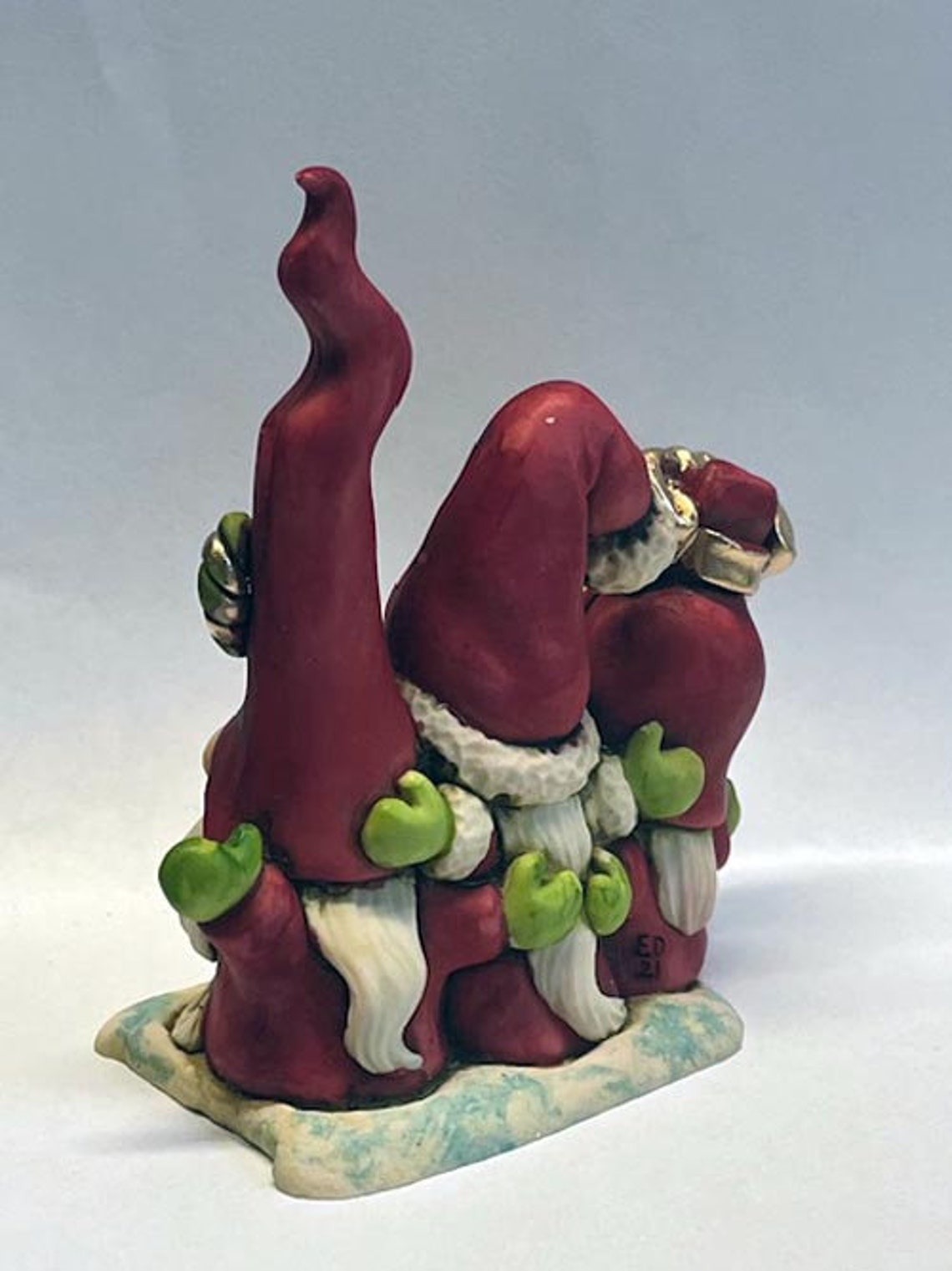 Artist Neil Eyre Eyredesigns 2024 Christmas Santa Hat 3 Gnome Gnomes ...