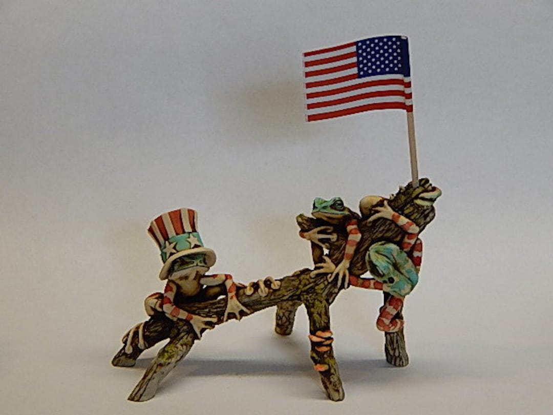 Neil Eyre Eyredesigns Uncle Sam July 4th American Flag Tree Frog Frogs ...