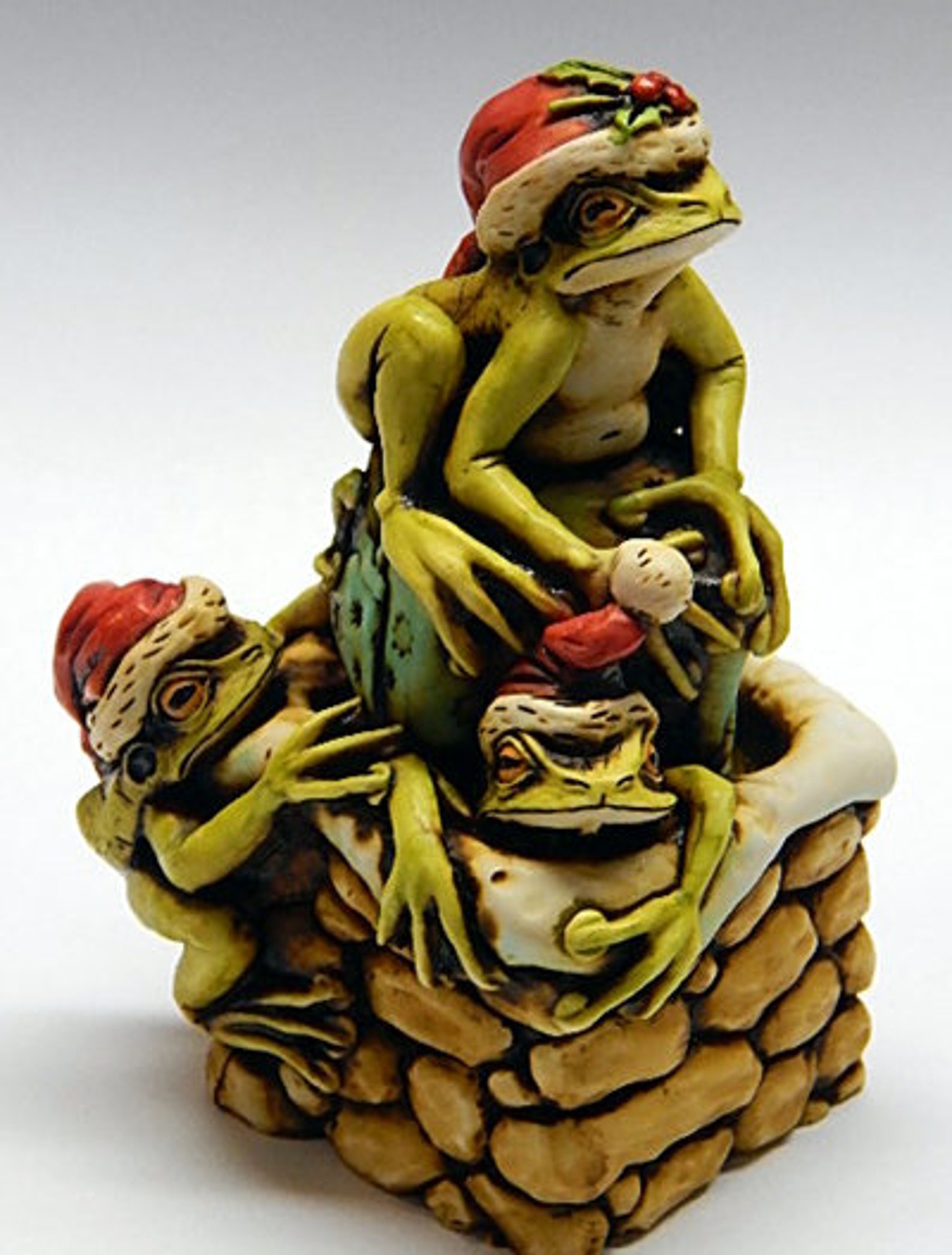 Neil Eyre Artist Eyre Designs Original Christmas Santa Hat Tree Frogs ...