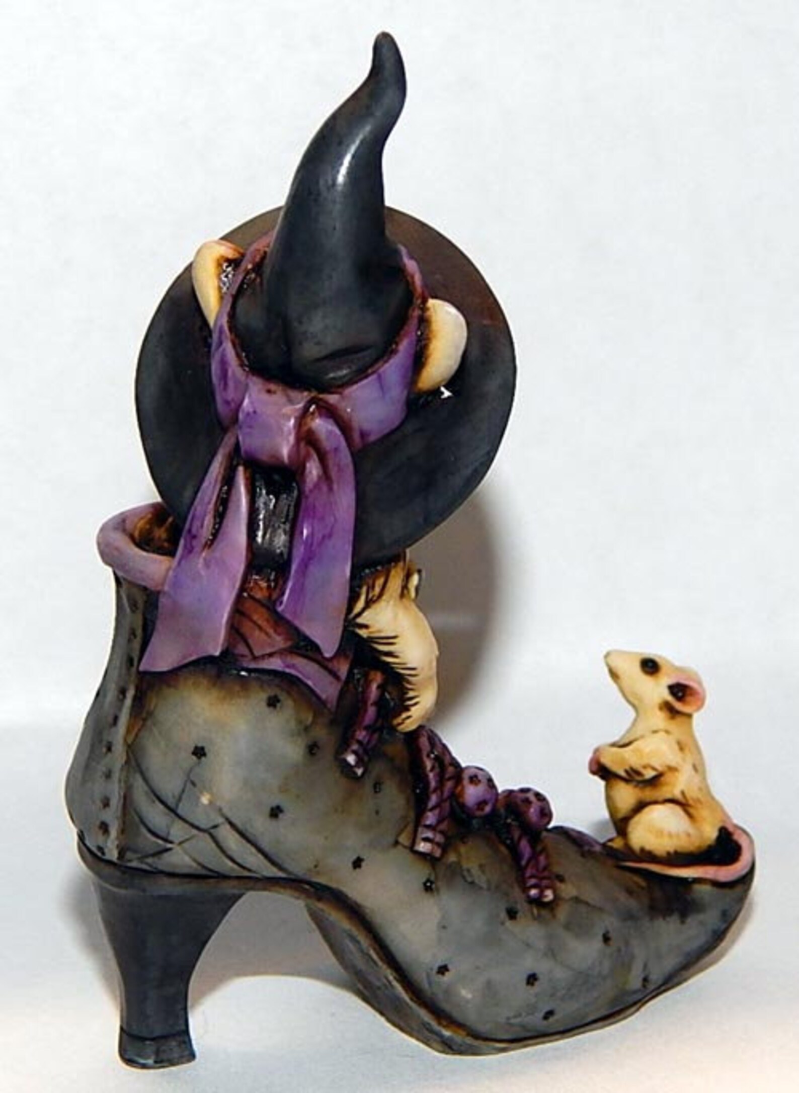 Neil Eyre Eyredesigns Halloween Kitty Cat Mouse Mice on Witch Hat Bow ...
