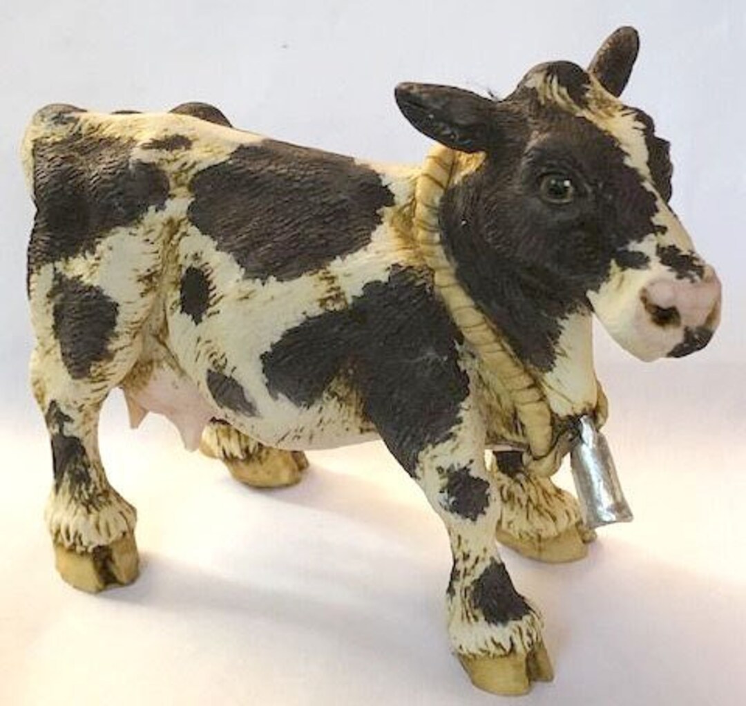 Neil Eyre Eyredesigns Dairy Farm Bessie Jersey Cow Silver Bell Black ...
