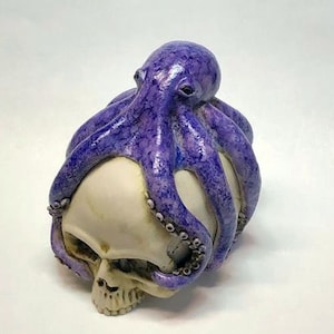 Artist Neil Eyre Eyredesigns Sealife Ocean Octopus Purple on Skull ...