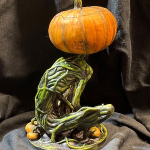 Artst ORIGINAL Neil Eyre Designs Halloween Horror Jack O Lantern Swamp ...