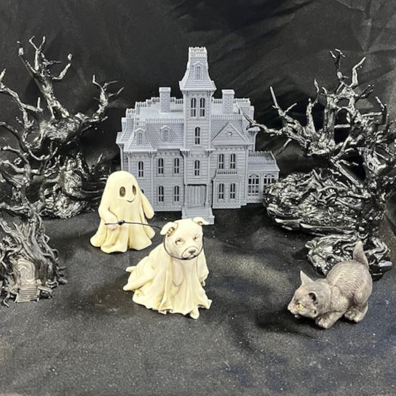 Ghost Walking Dog Statue - Etsy