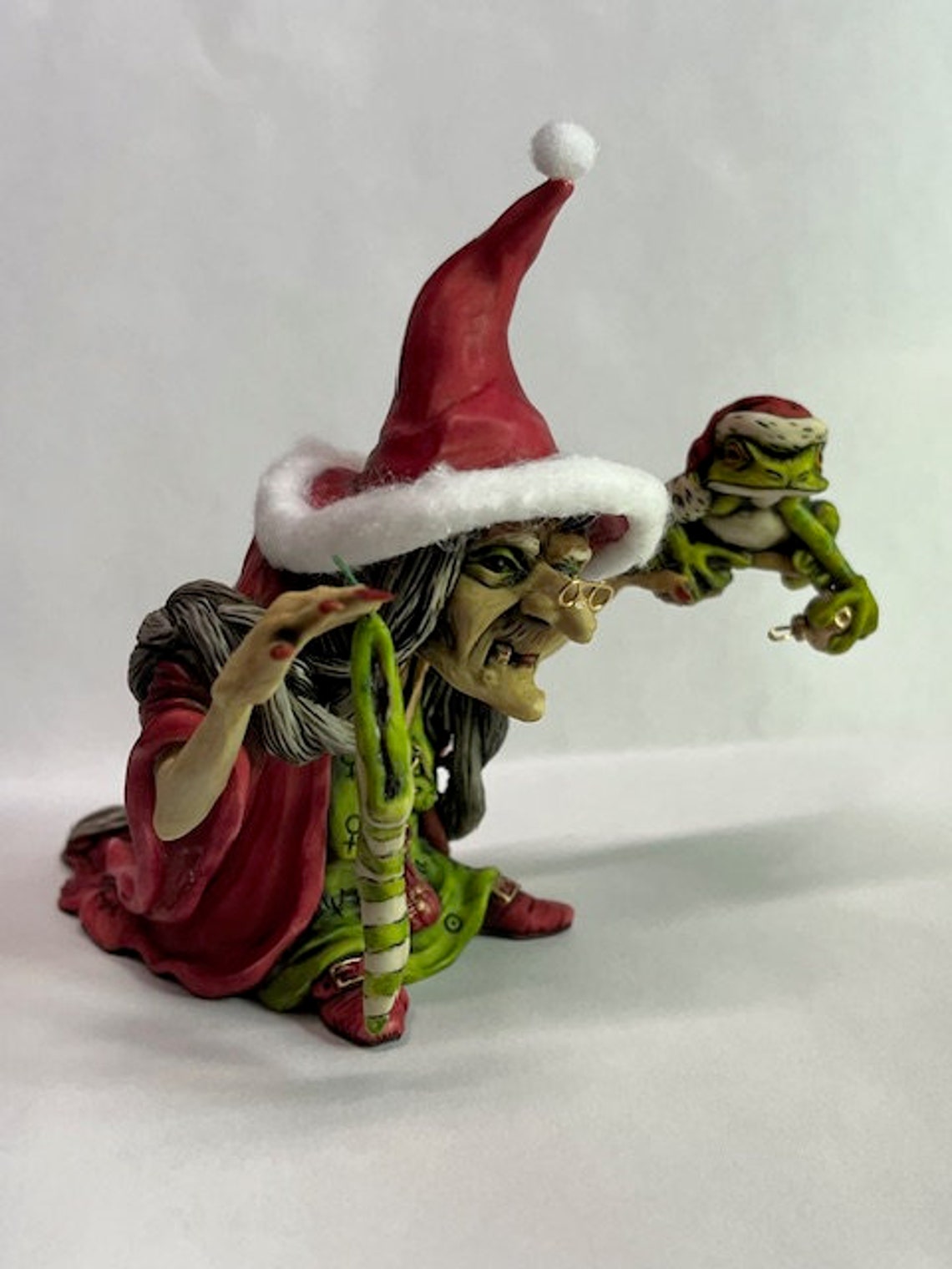 Neil Eyre Eyredesigns Red Christmas Tree Witch Bauble Ornament Santa ...