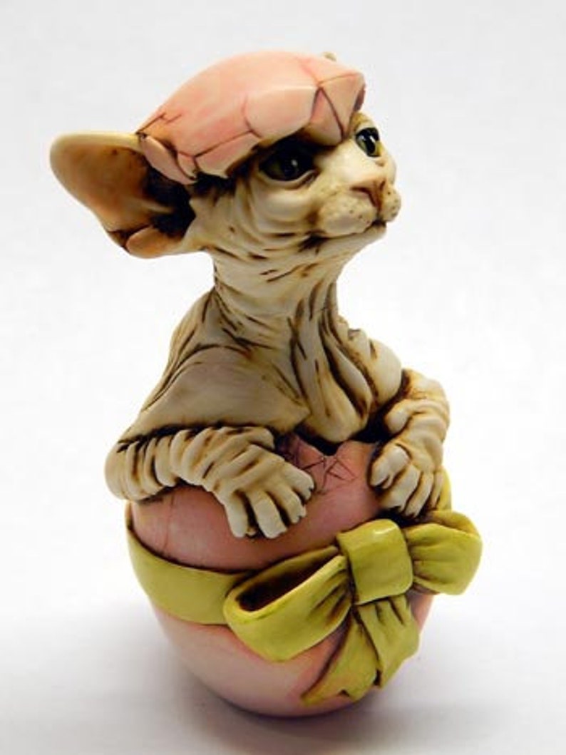 Artist Neil Eyre Eyredesigns Sphynx Cat Kitten Kitty Hatching Easter ...