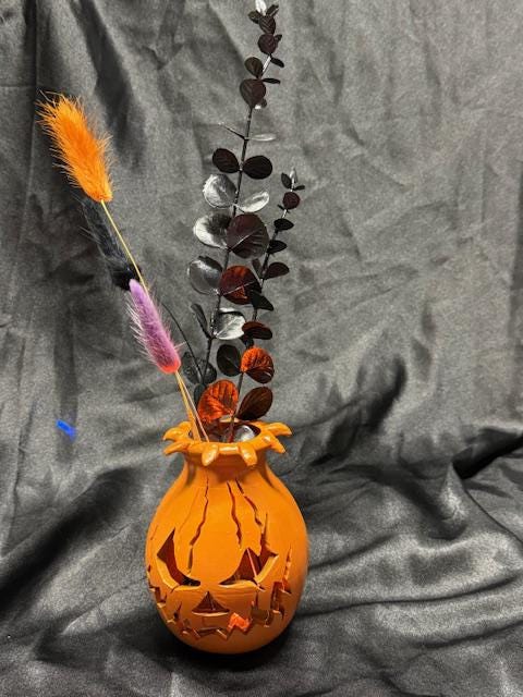 Neil Eyre Designs Halloween Horror Pumpkin Head Face 3D Vase Set Jack-o ...