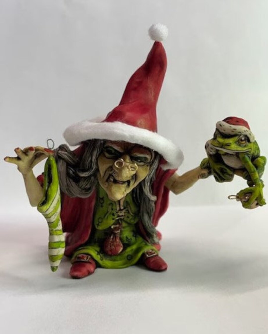 Neil Eyre Eyredesigns Red Christmas Tree Witch Bauble Ornament Santa ...
