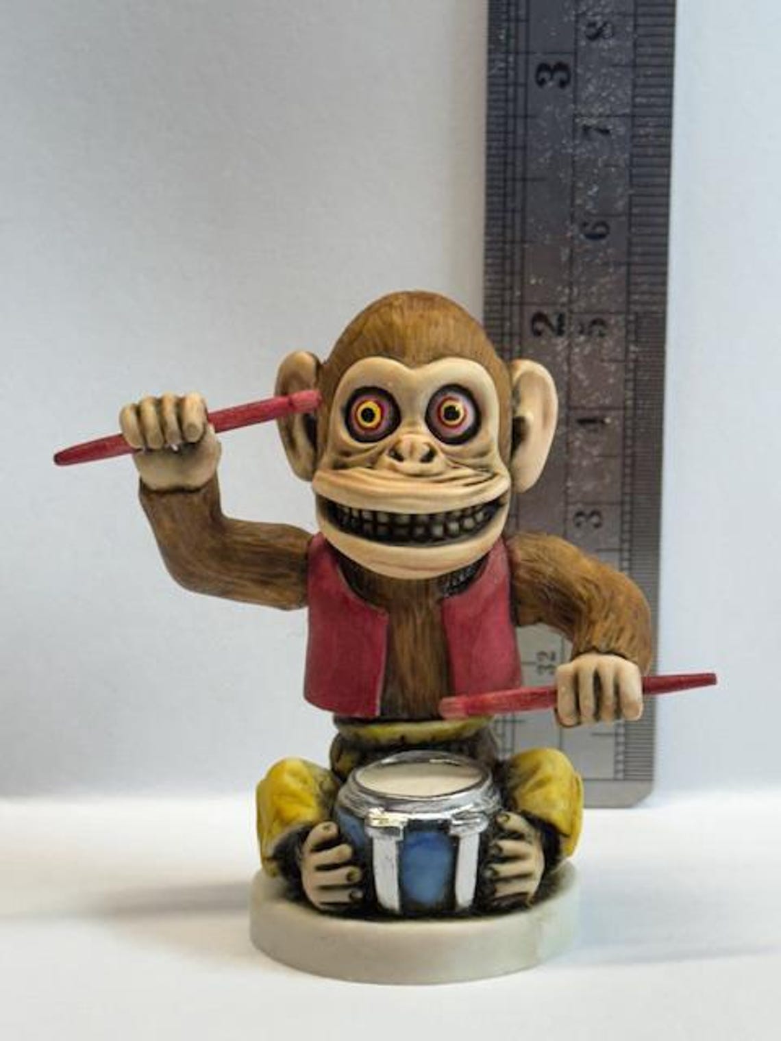 Neil Eyre Designs 2025 Halloween Horror Killer Monkey Chimp Drum Player ...