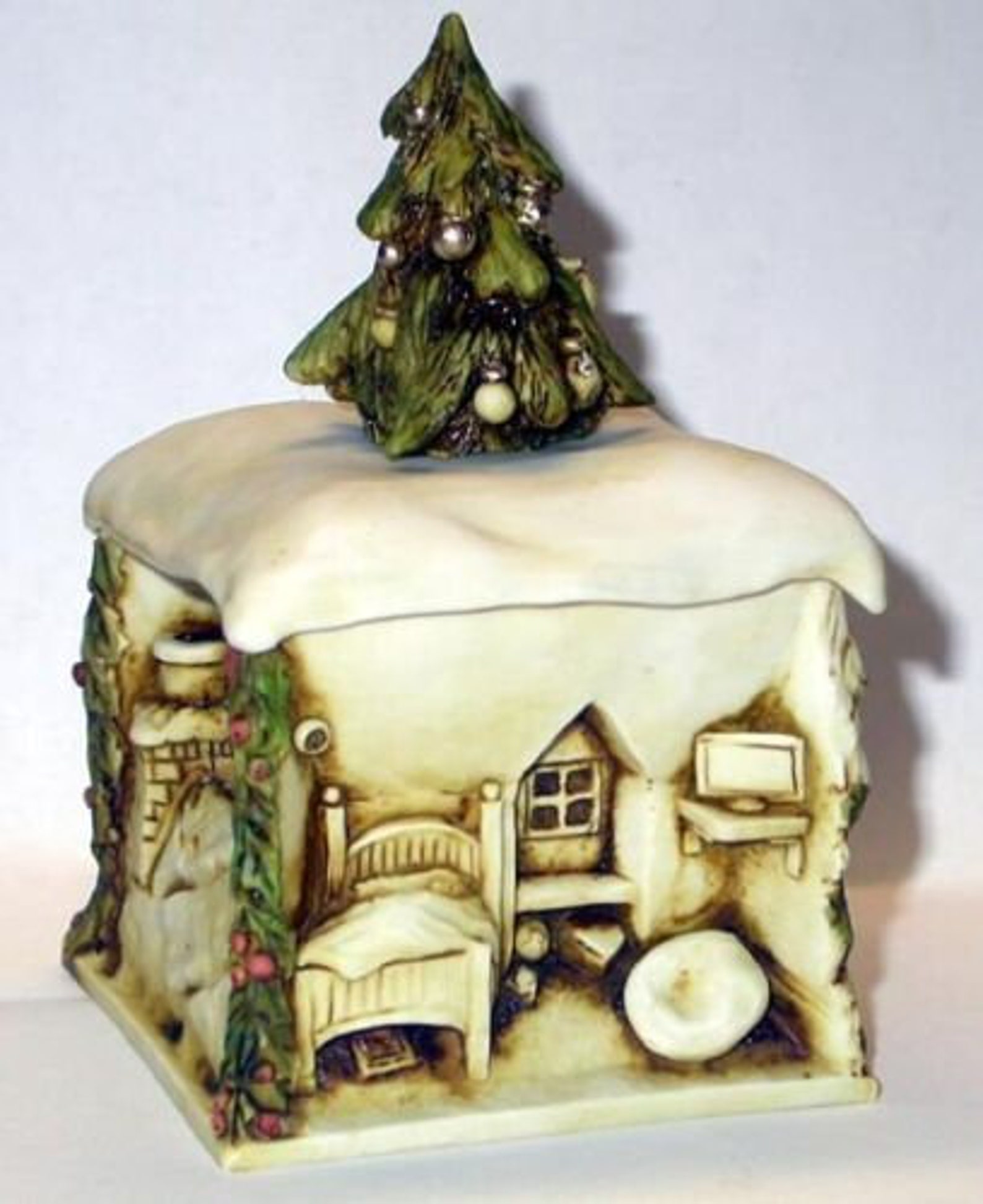 Neil Eyre Artist Eyre Designs Christmas Scene Tree Home House Scene ...