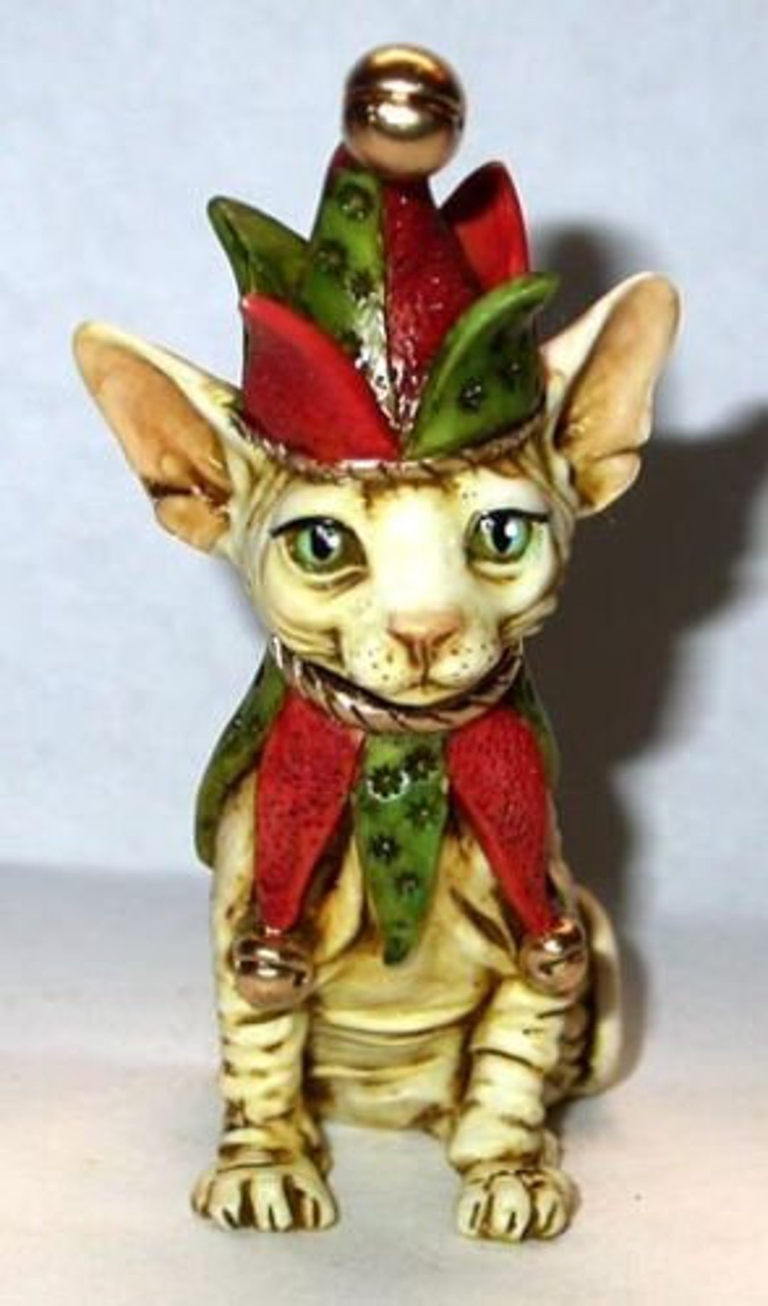 Artist Neil Eyre Eyredesigns Christmas Elf Sphynx Cat Kitten Jester ...