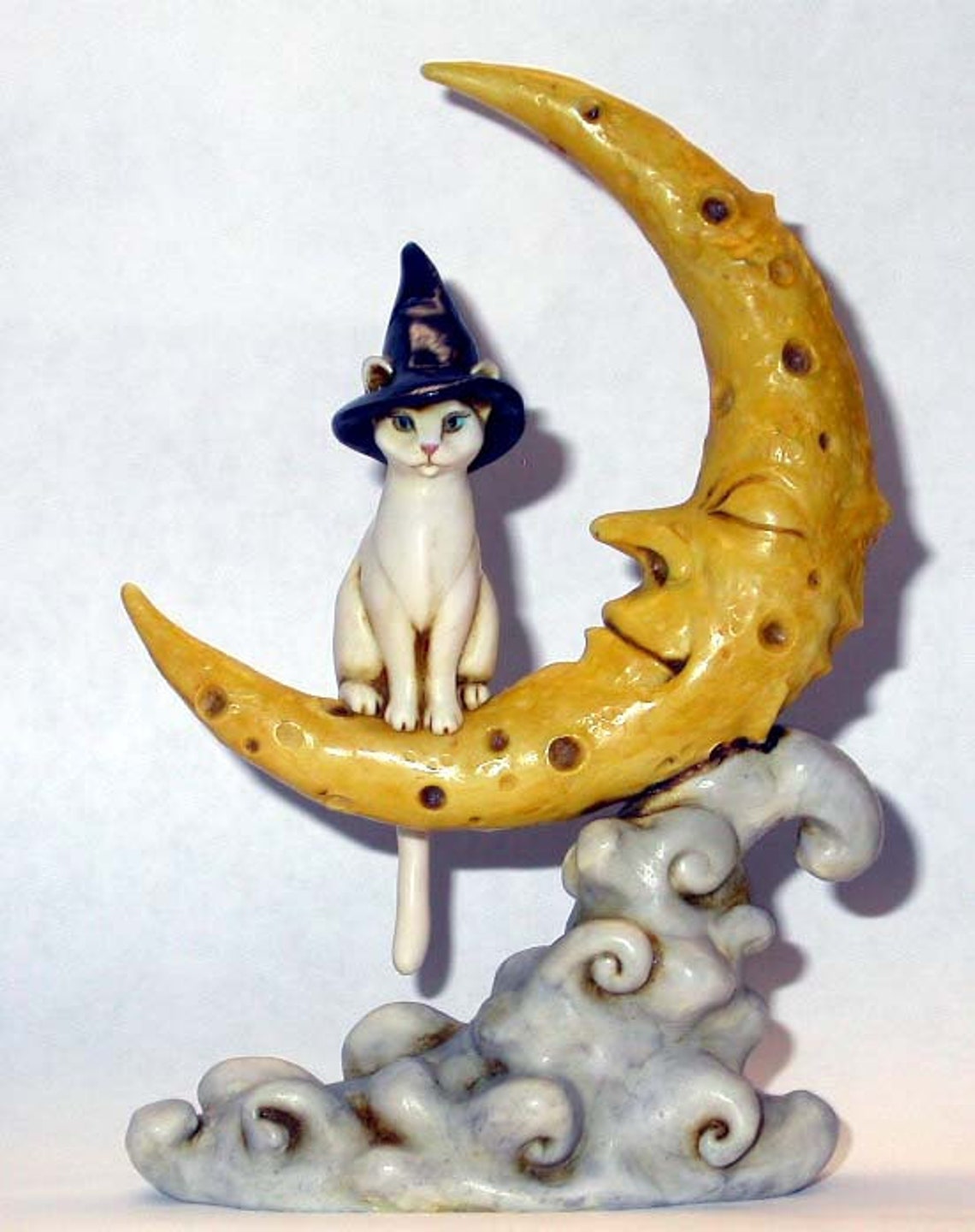 Neil Eyre Eyredesigns Cat Kitty Halloween Witch Hat Clouds Sleeping ...