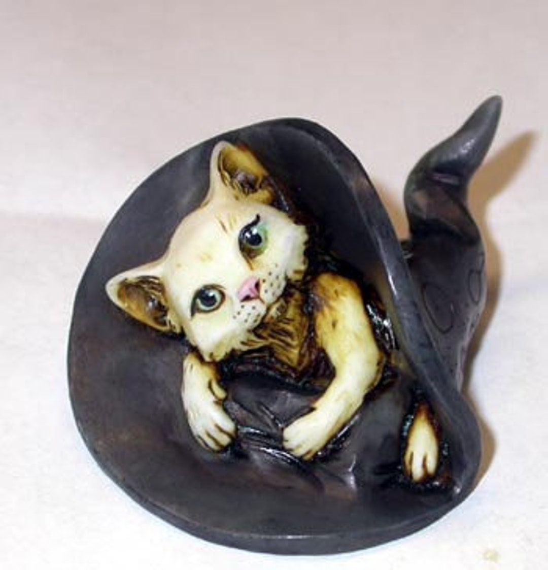 Artist Neil Eyre Eyredesigns Halloween Witch Black Hat Cat Kitty Kitten ...