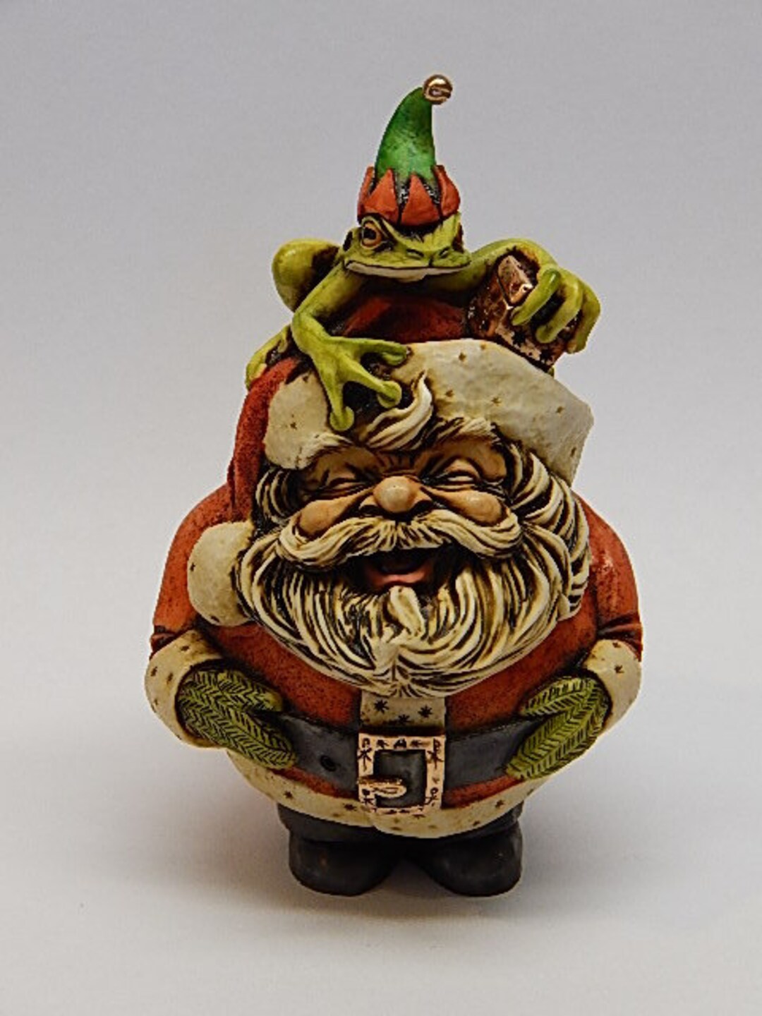 Artist Neil Eyre Eyredesigns Christmas Santa Elf Tree Frog Toad Trinket ...