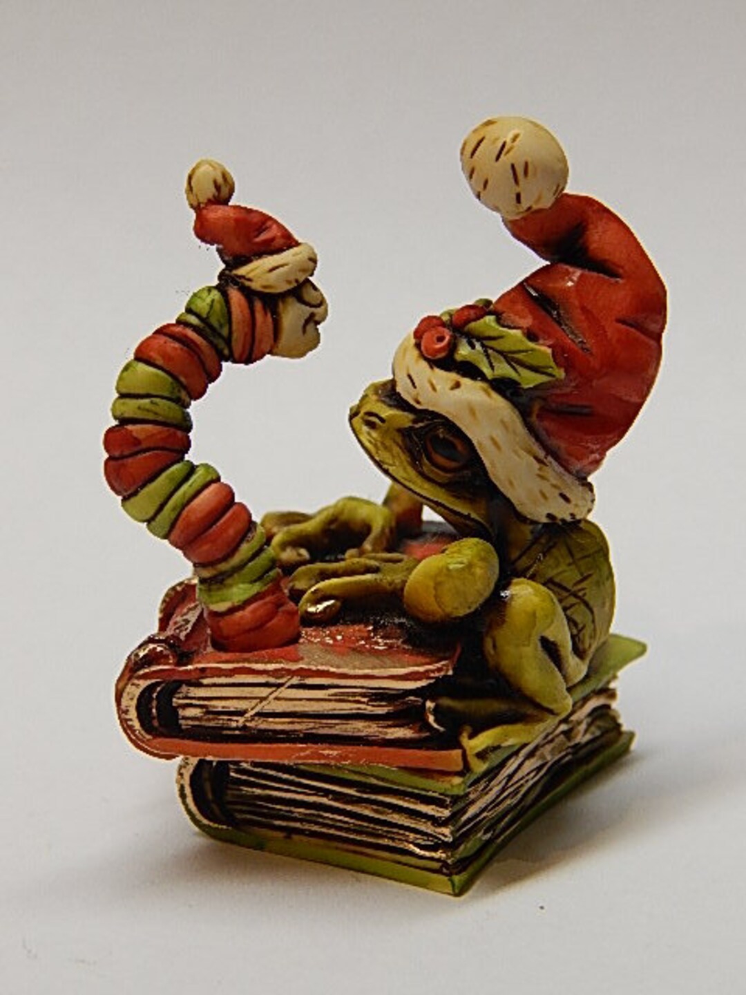 Neil Eyre Artist Eyre Designs Christmas Santa Hat Holiday Book Worm ...