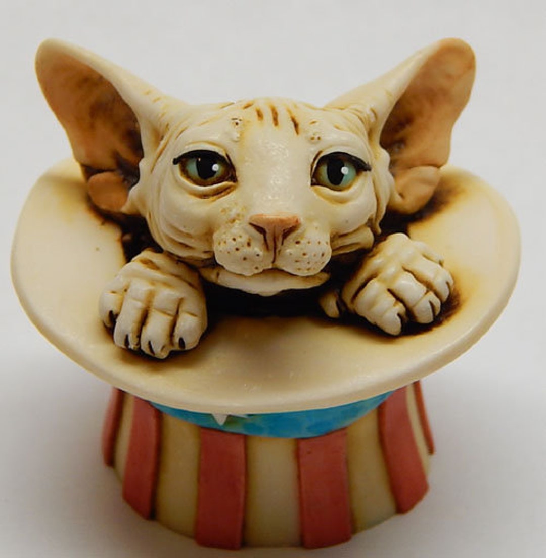 Artist Neil Eyre Eyredesigns USA Flag Uncle Sam Hat Sphynx Cat Kitten ...