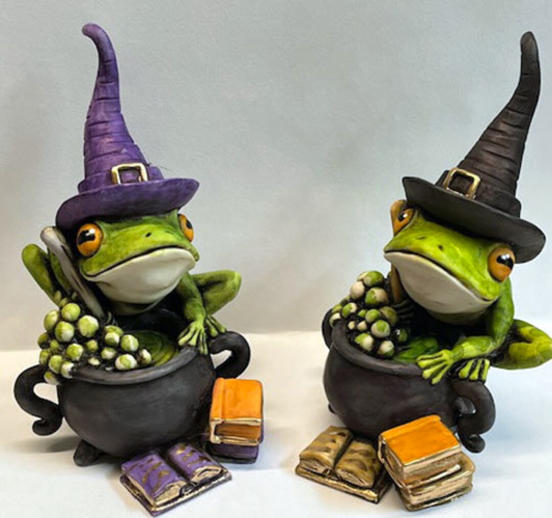 Artist Neil Eyre Eyredesigns Halloween Witch Hat Frog Black Purple ...