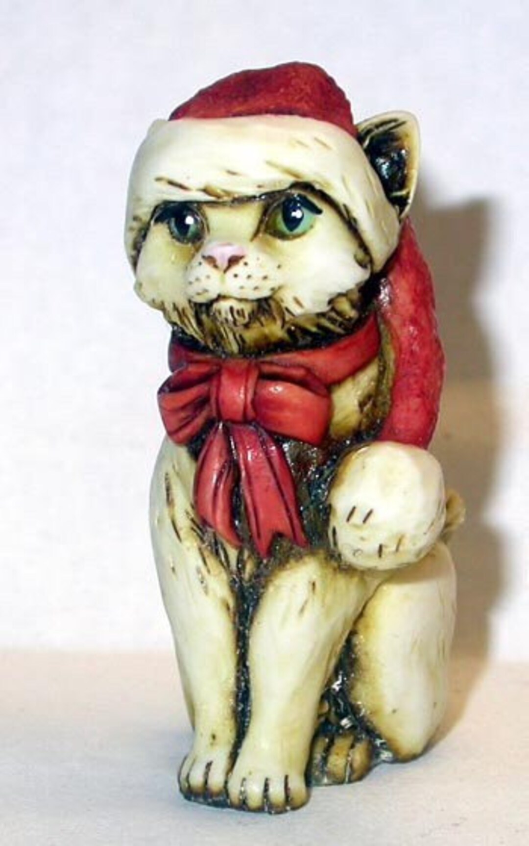 Neil Eyre Artist Eyre Designs Original Christmas Cat Kitty Kitten Santa ...