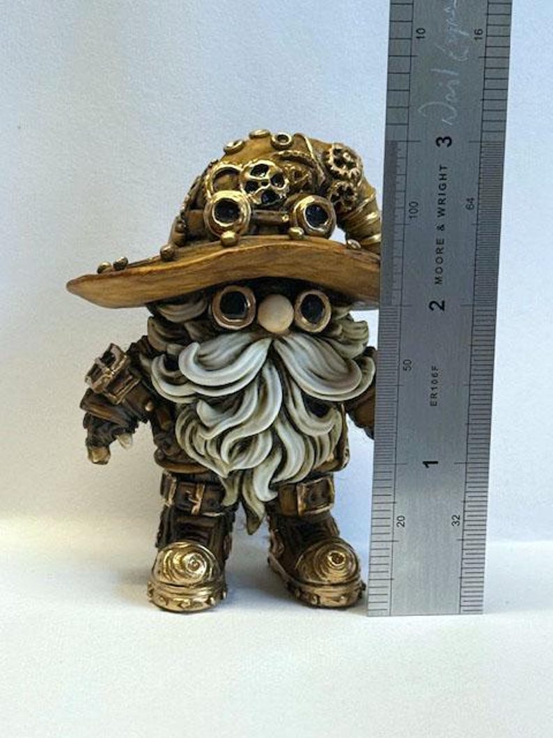 Artist Neil Eyre Eyredesigns 2025 Traveling Gnome Gonk Steampunk Steam ...