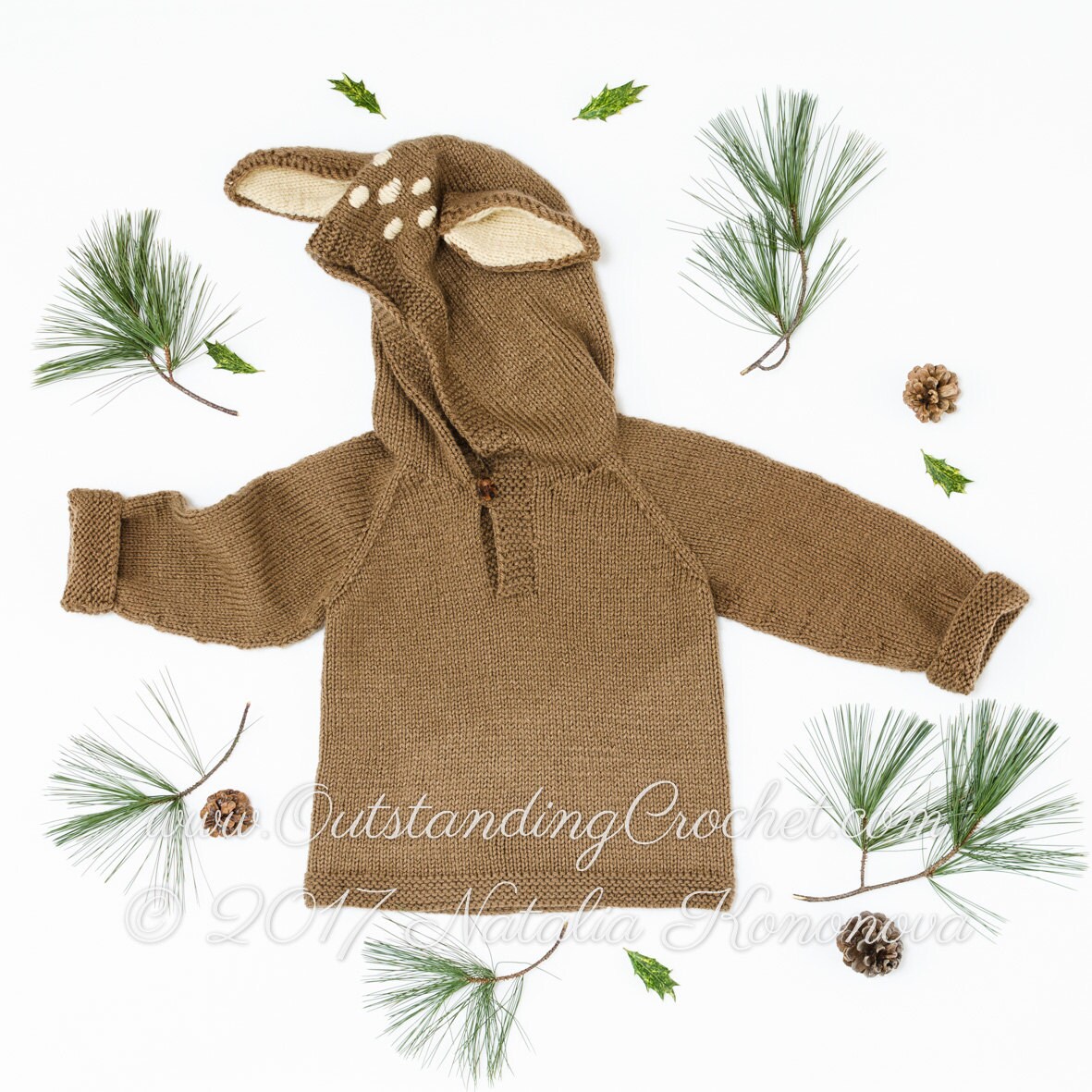 Children Hoodie Sweater Knitting PATTERN Baby Deer Animal - Etsy