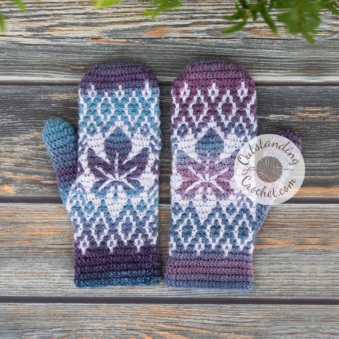 Crochet PATTERN Mittens Star Leaf Women Mitts Overlay - Etsy
