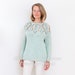 Crochet Sweater PATTERN - Leaf Yoke - Women Top, Jumper, Pullover ...
