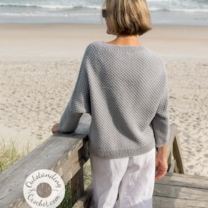 Crochet Sweater PATTERN - Monstera - Overlay Mosaic - Women Pullover ...