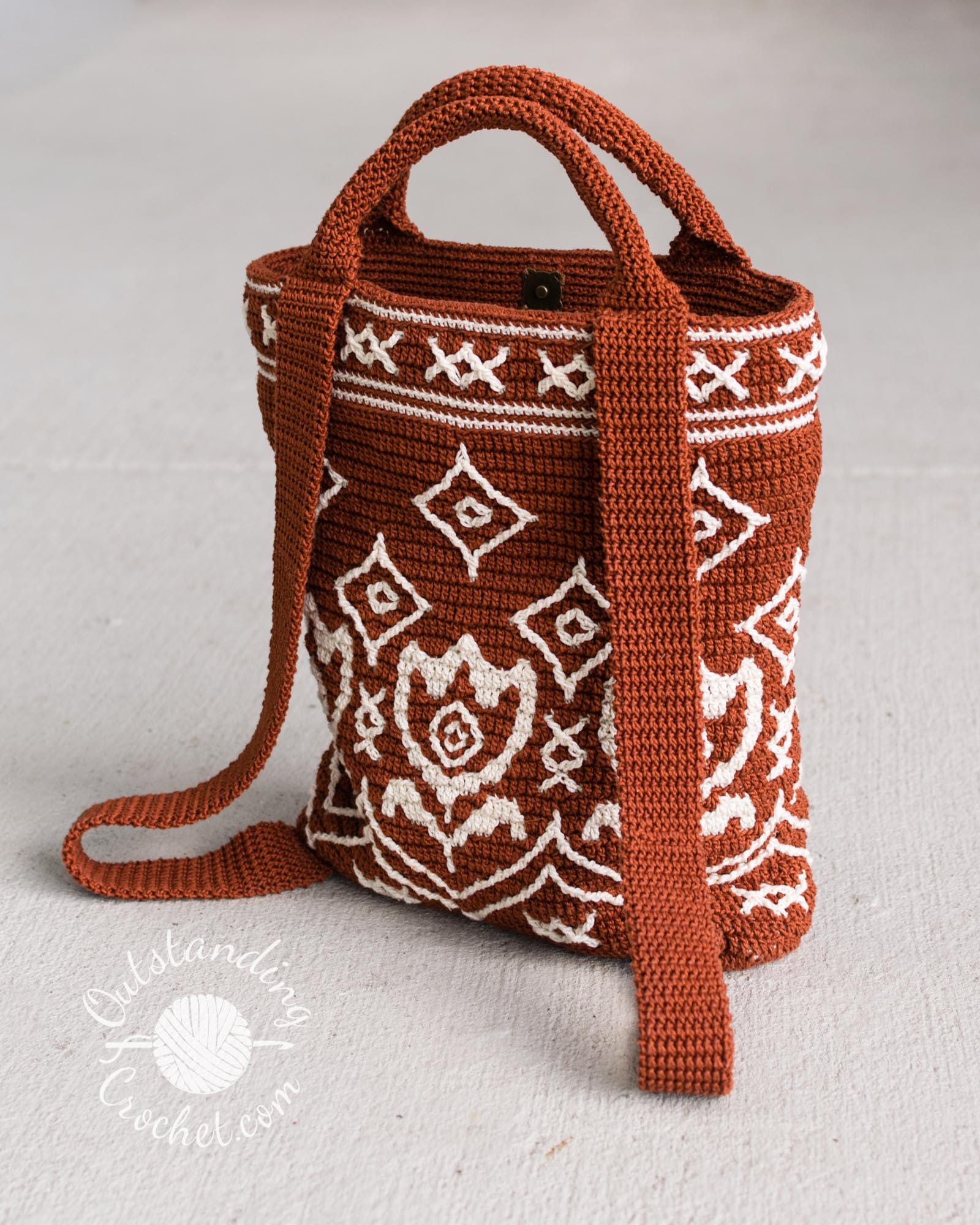 Terrana Bag / Backpack Crochet PATTERN - Women Hand-bag, Purse ...