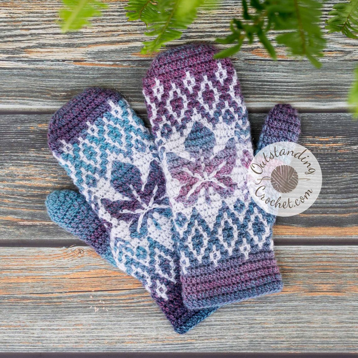 Crochet PATTERN Mittens Star Leaf Women Mitts Overlay - Etsy