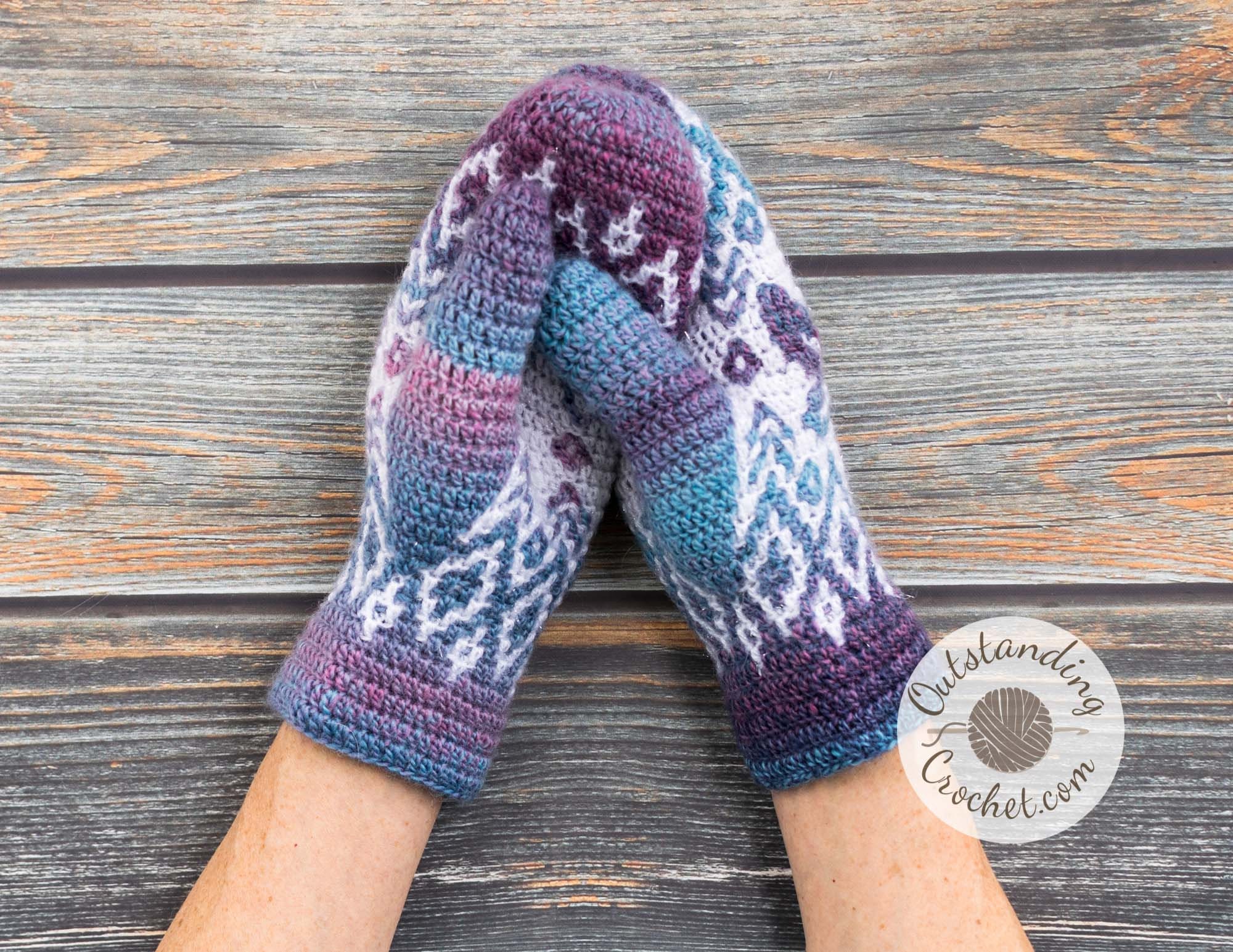 Crochet PATTERN Mittens Star Leaf Women Mitts Overlay - Etsy
