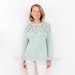 Crochet Sweater PATTERN - Leaf Yoke - Women Top, Jumper, Pullover ...