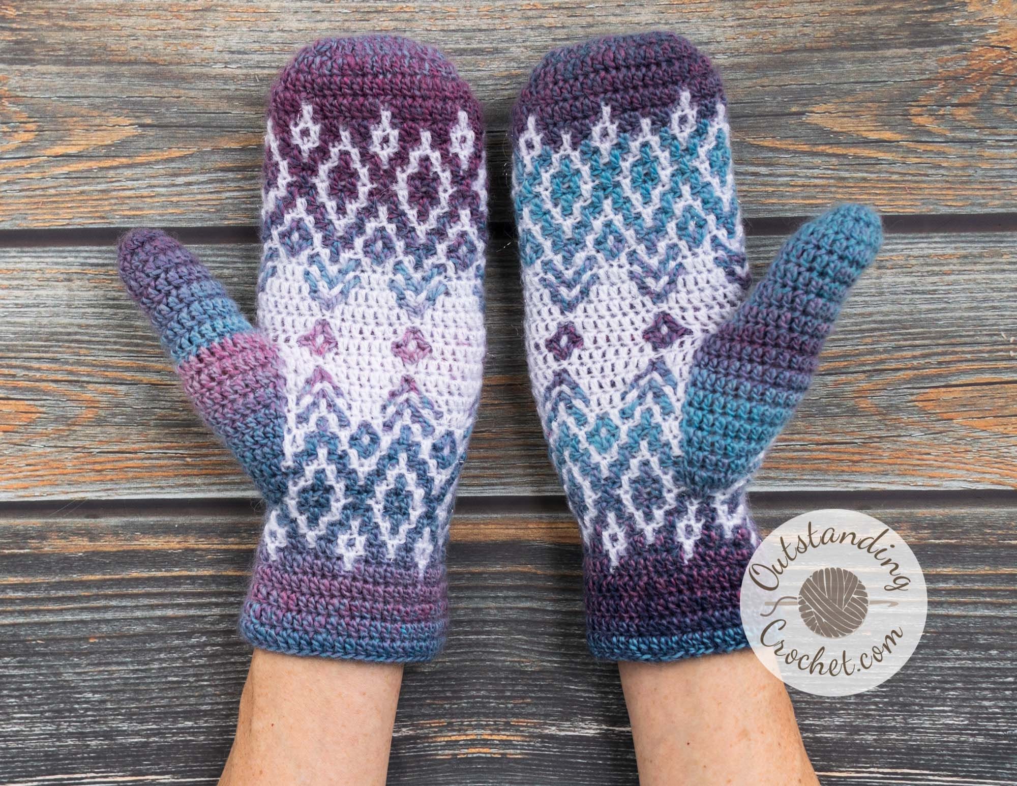 Crochet PATTERN Mittens Star Leaf Women Mitts Overlay - Etsy