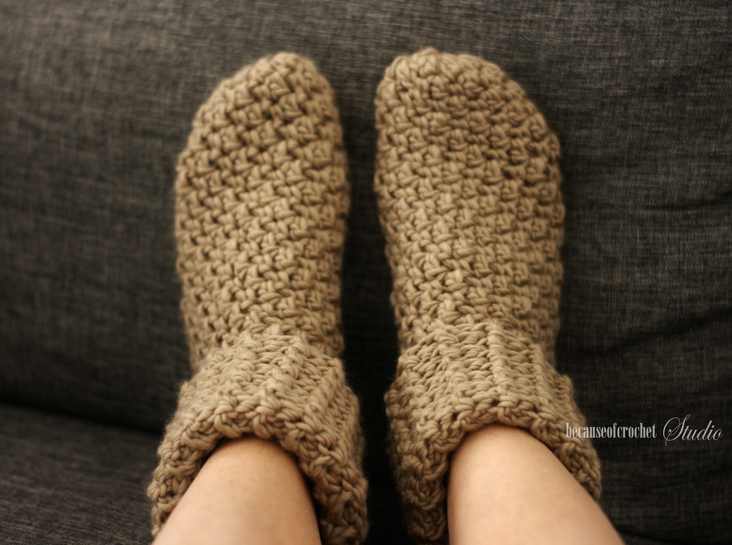 Chunky Crochet Slippers Pattern: US Size 7-8 (PDF Pattern) - Etsy