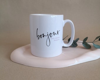 Mug Bonjour mon amour - Etsy France